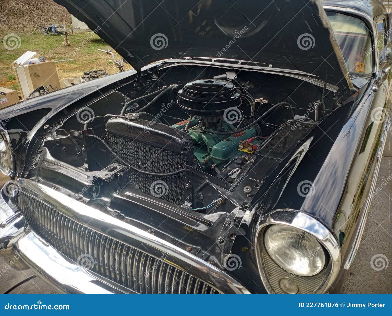 1954 Buick Custom Nailhead Engine Editorial Photo - Image of bumper ...