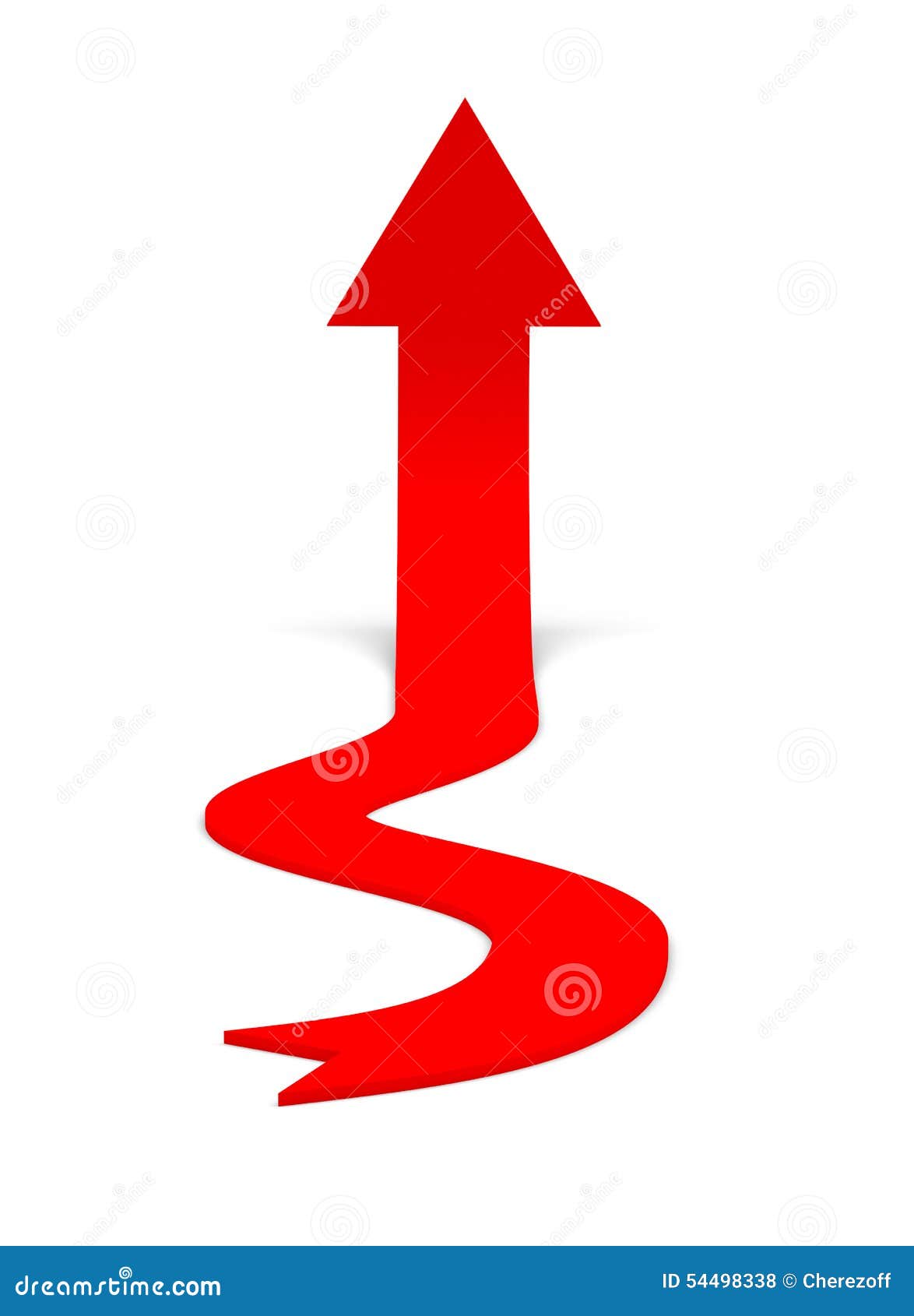 Buigende pijl stock illustratie. Illustration of kromme - 54498338