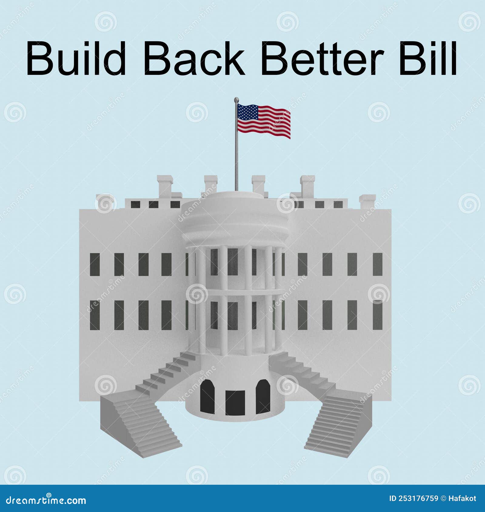Build Back Better Bill Concept Stock Illustration - Illustration of ...