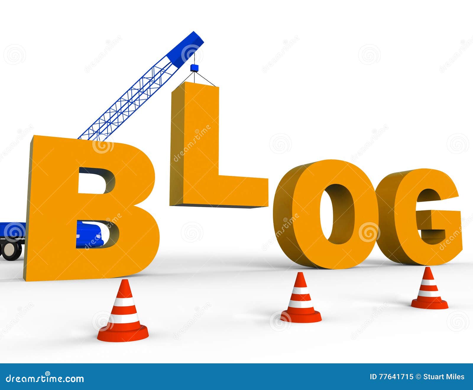 Build Blog Shows Web Site and Blogger 3d Rendering Stock Illustration ...