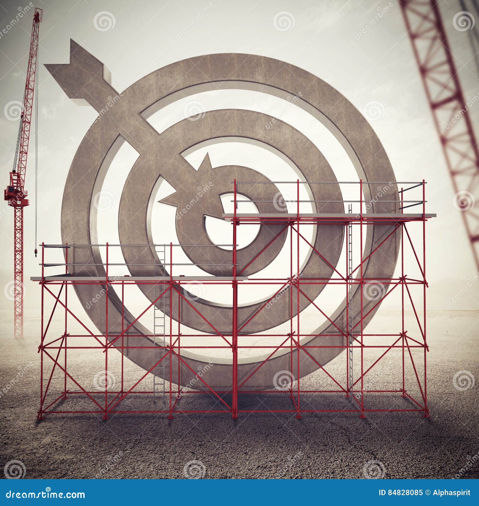Build a Business Target . Mixed Media Stock Illustration - Illustration ...