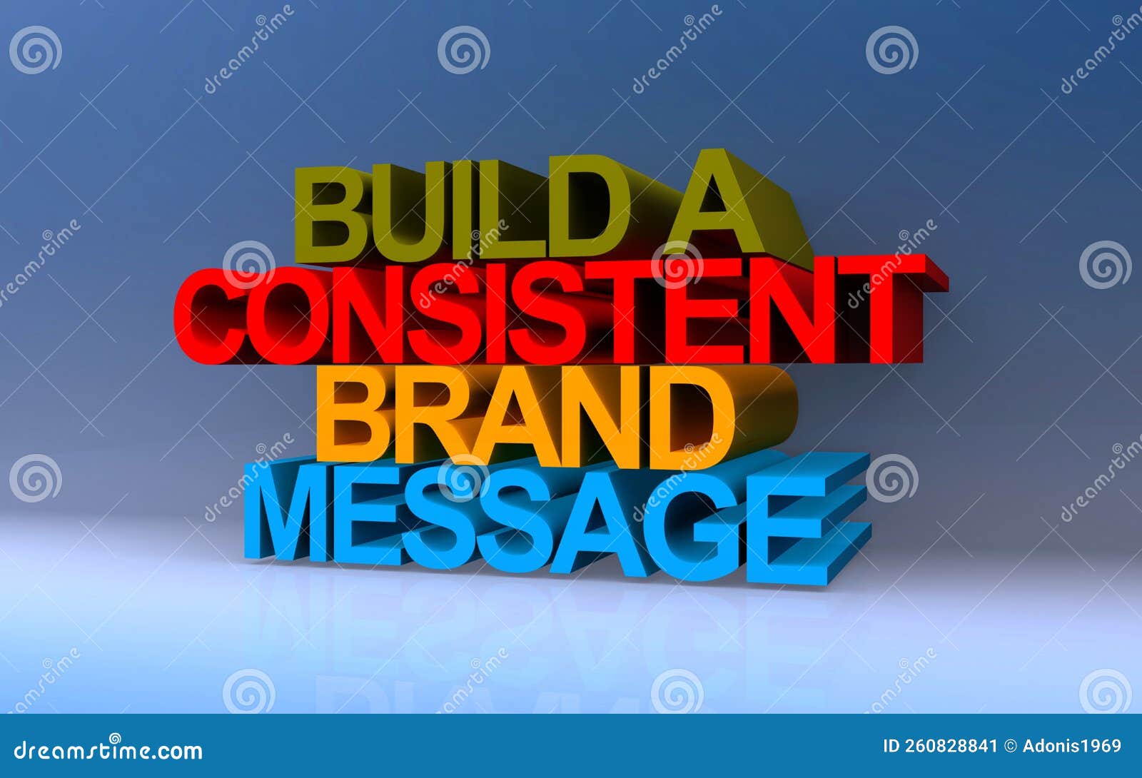 Build a Consistent Brand Message on Blue Stock Illustration ...