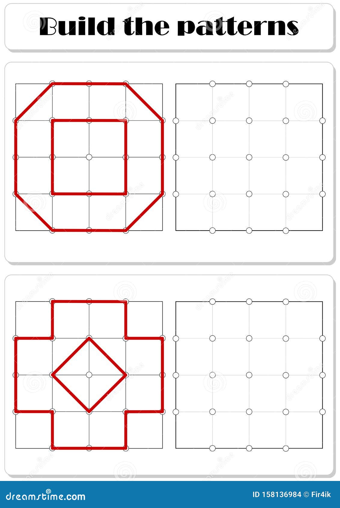 Build The Correct Patterns Cartoon Vector | CartoonDealer.com #136448191