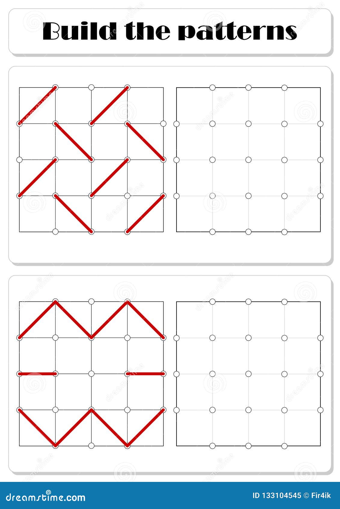 Build the Correct Patterns for Children Stock Vector - Illustration of ...