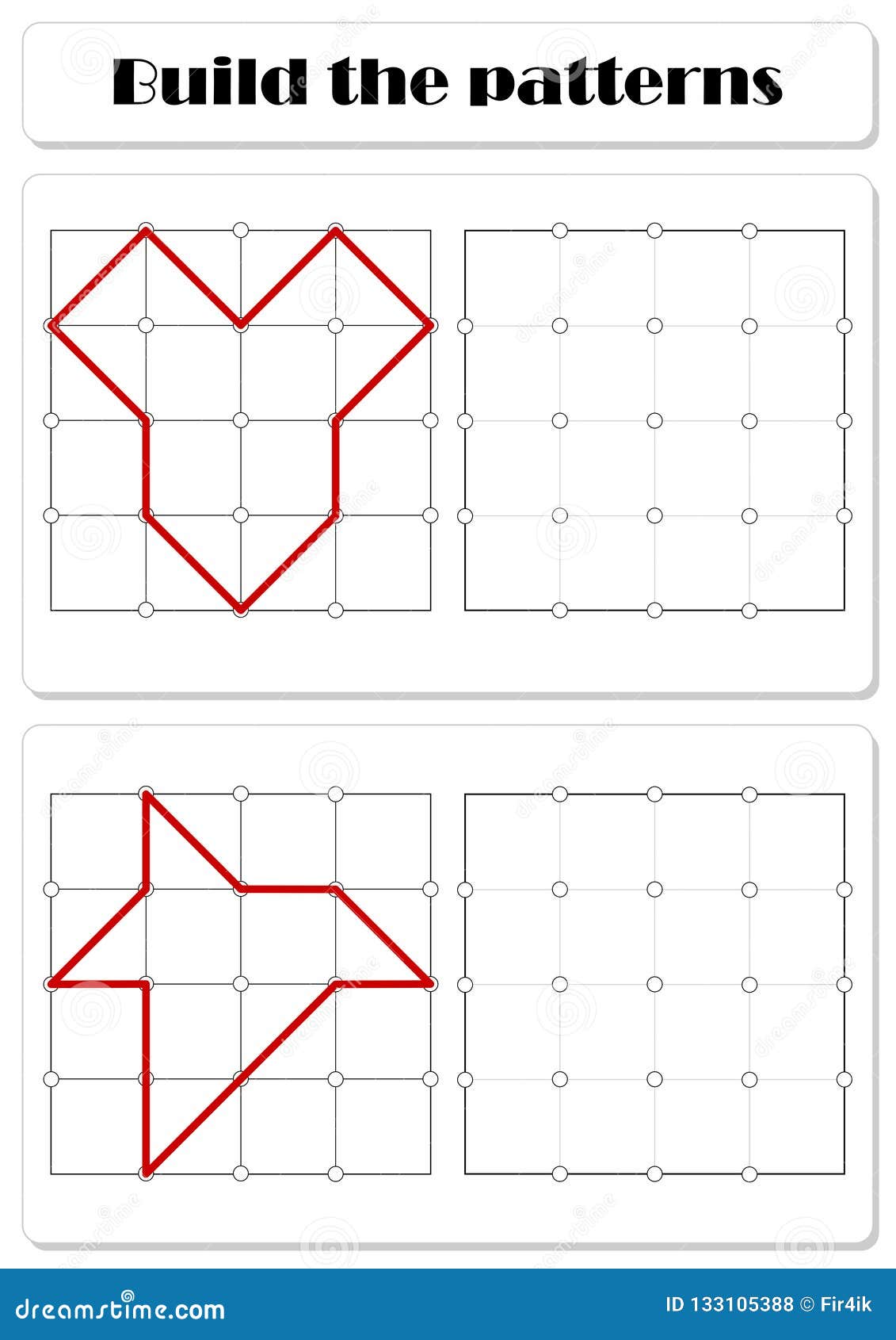 Build The Correct Patterns Cartoon Vector | CartoonDealer.com #136448191