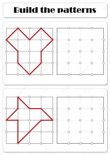 Build the Correct Patterns for Children Stock Vector - Illustration of ...