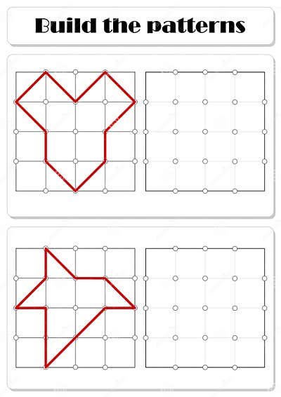 Build the Correct Patterns for Children Stock Vector - Illustration of ...