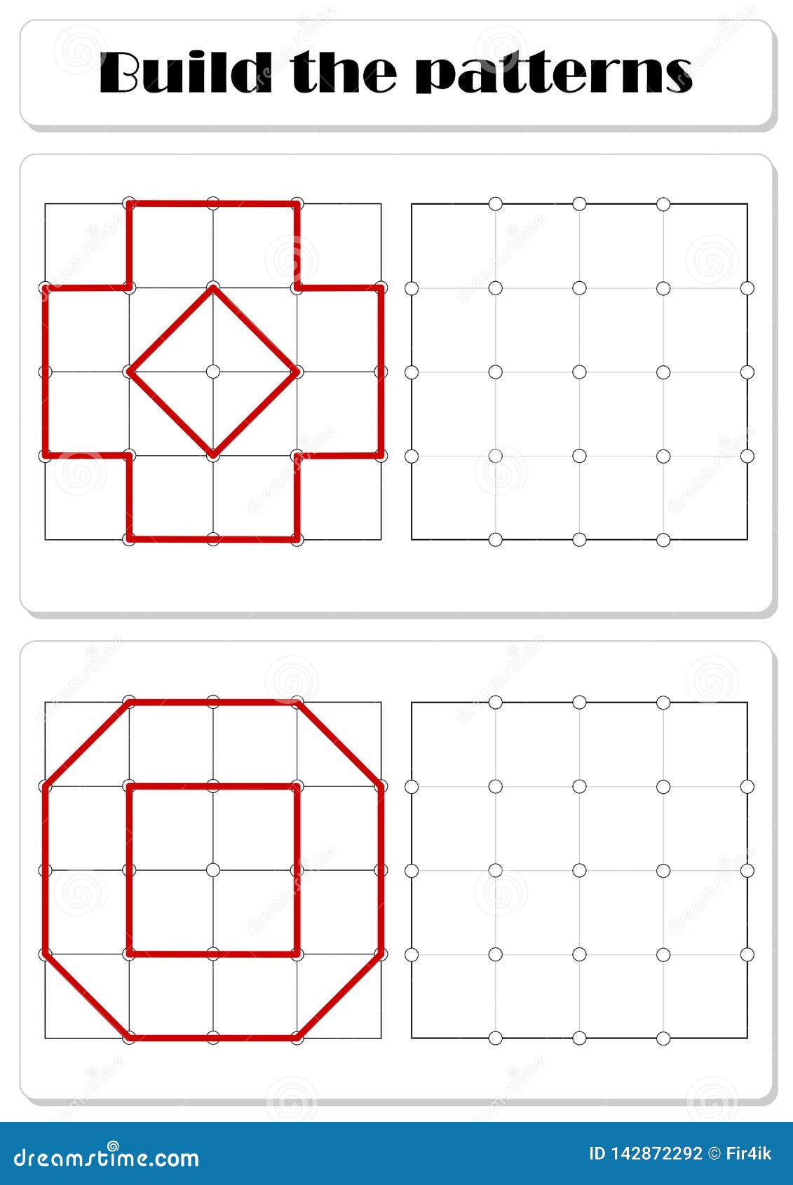 Build the Correct Patterns for Children Stock Vector - Illustration of ...