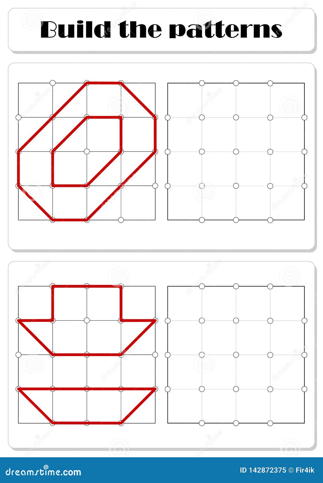 Build The Correct Patterns Cartoon Vector | CartoonDealer.com #136448191