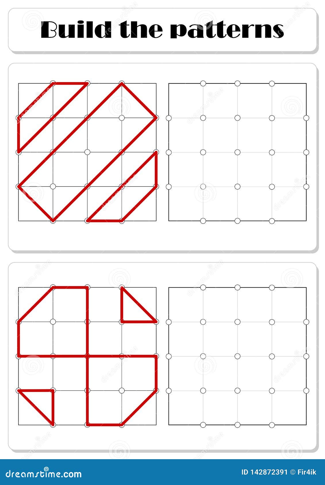 Build The Correct Patterns Cartoon Vector | CartoonDealer.com #136448191