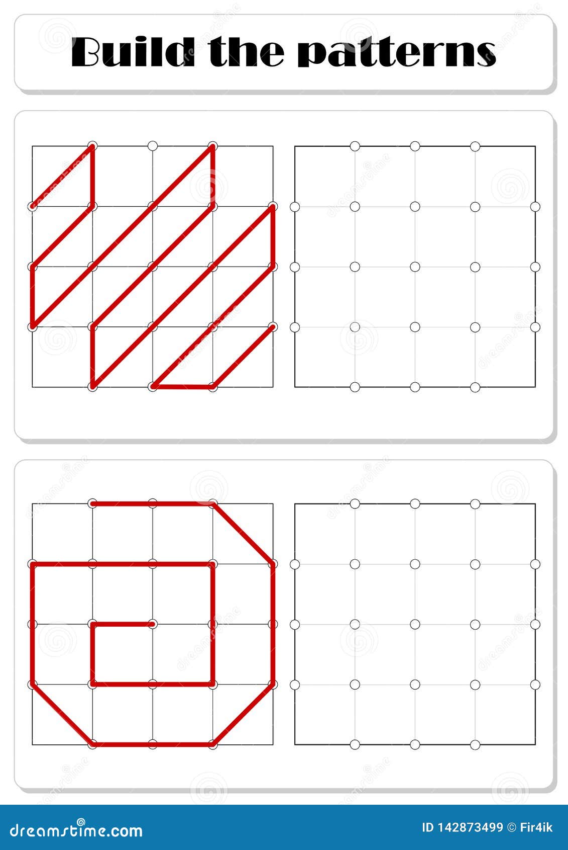 Build The Correct Patterns Cartoon Vector | CartoonDealer.com #136448191