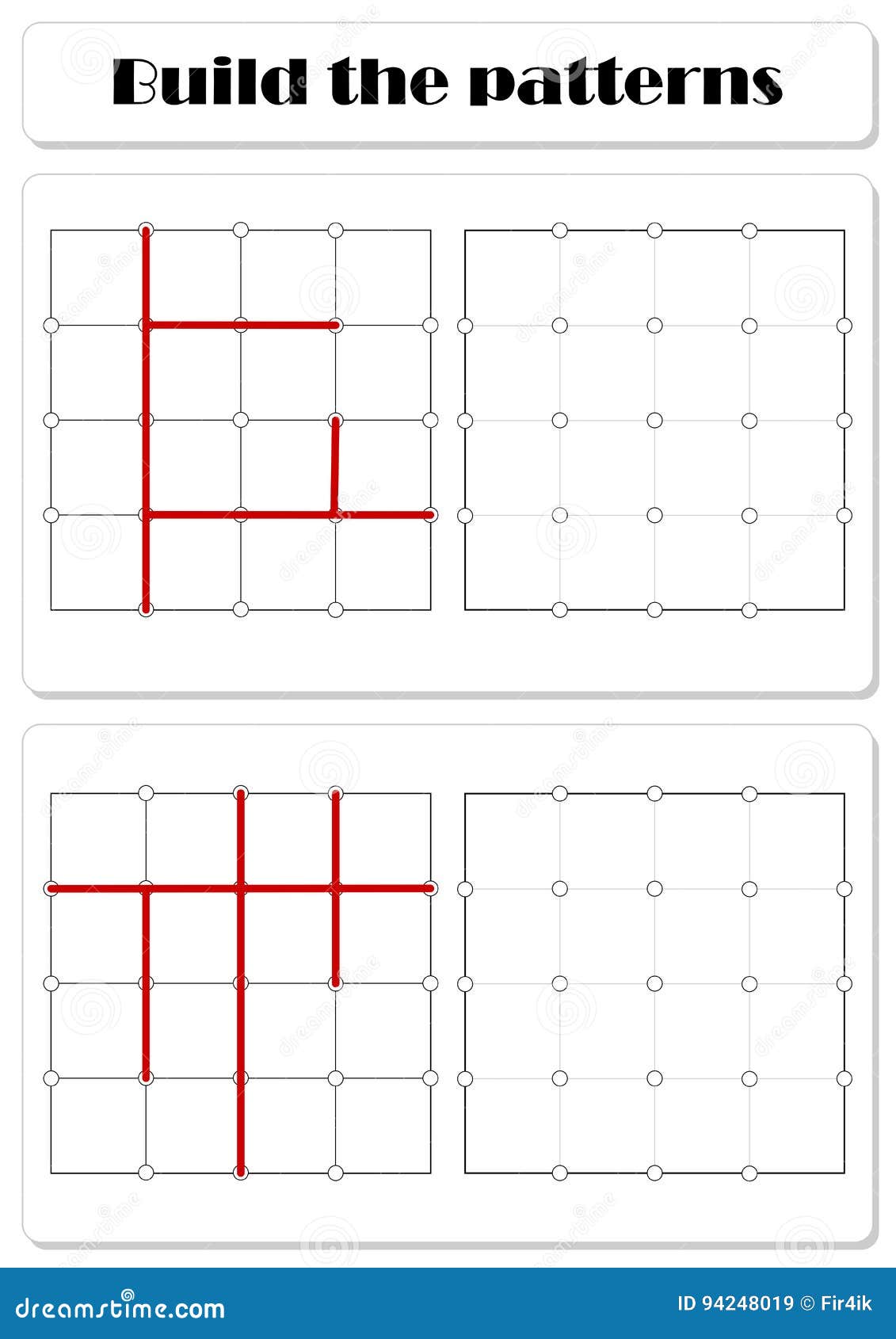 Build the correct patterns stock vector. Illustration of book - 94248019