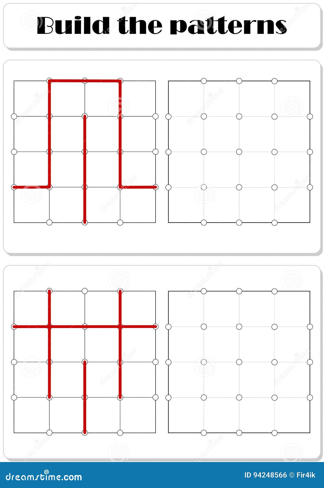 Build the correct patterns stock vector. Illustration of pattern - 94248566