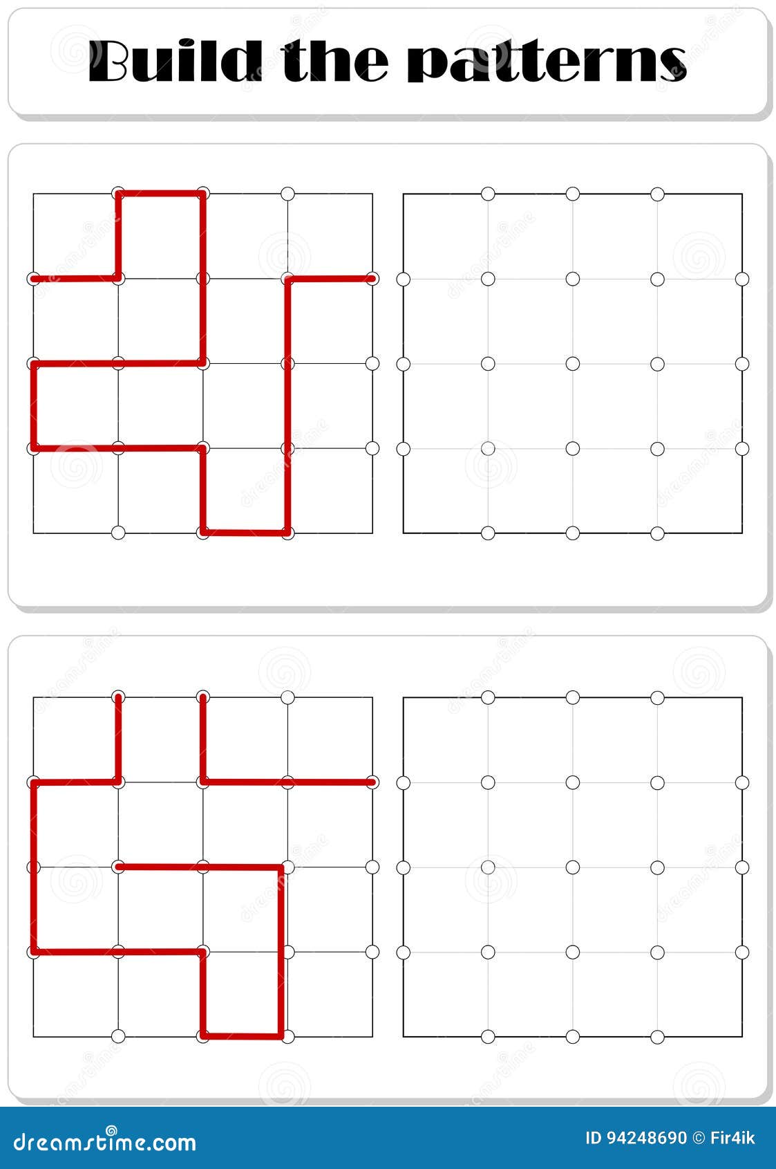Build the correct patterns stock vector. Illustration of puzzle - 94248690