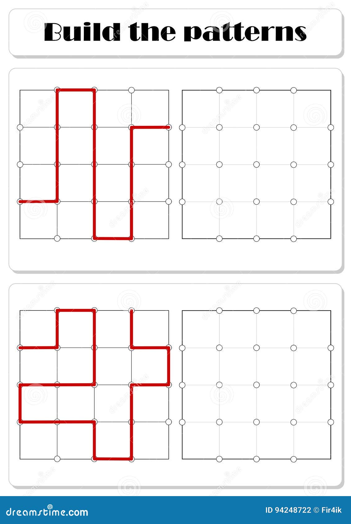 Build The Correct Patterns Cartoon Vector | CartoonDealer.com #136448191