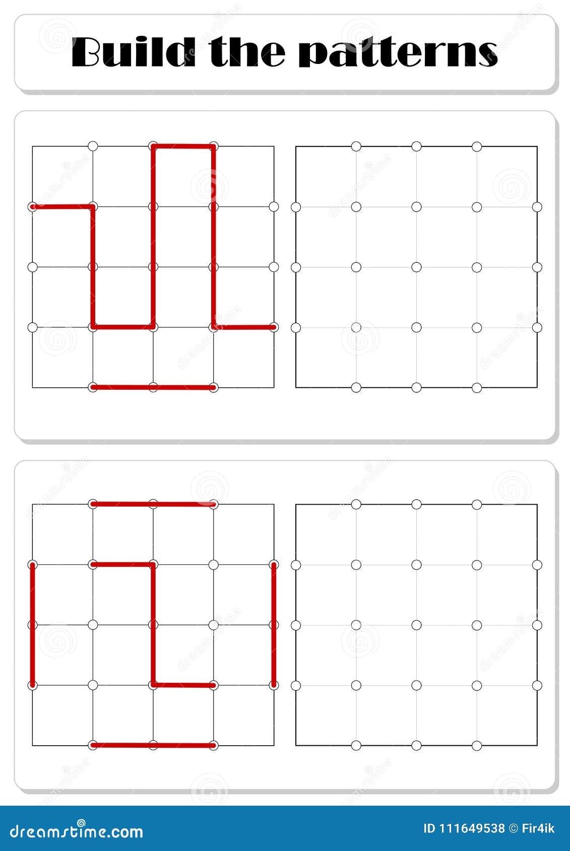 Build The Correct Patterns Cartoon Vector | CartoonDealer.com #136448191