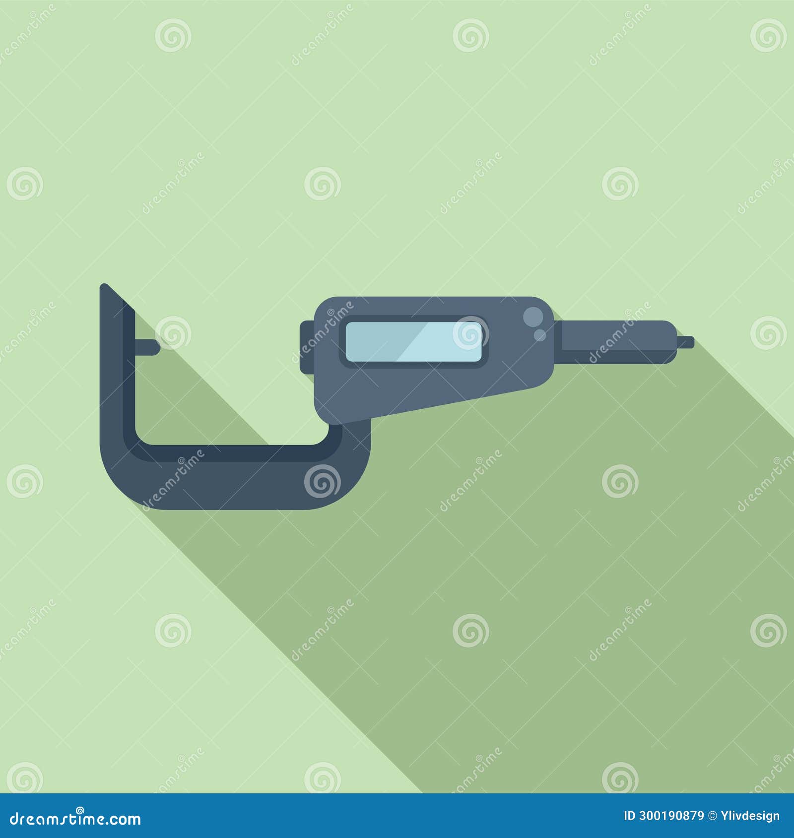 Build Digital Micrometer Icon Flat Vector. Metallic Tool Stock ...
