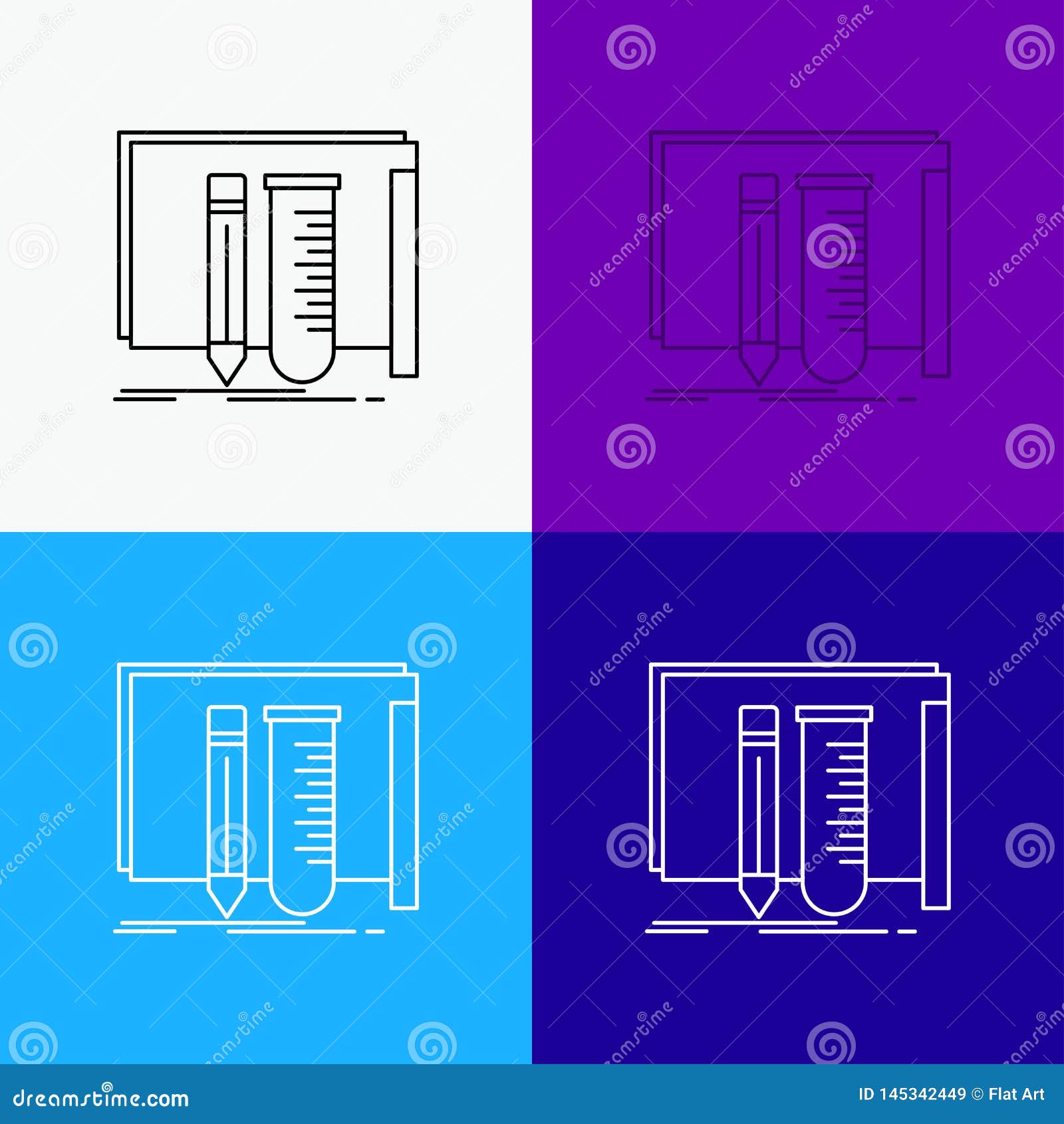 Build, Equipment, Fab, Lab, Tools Icon Over Various Background. Line ...