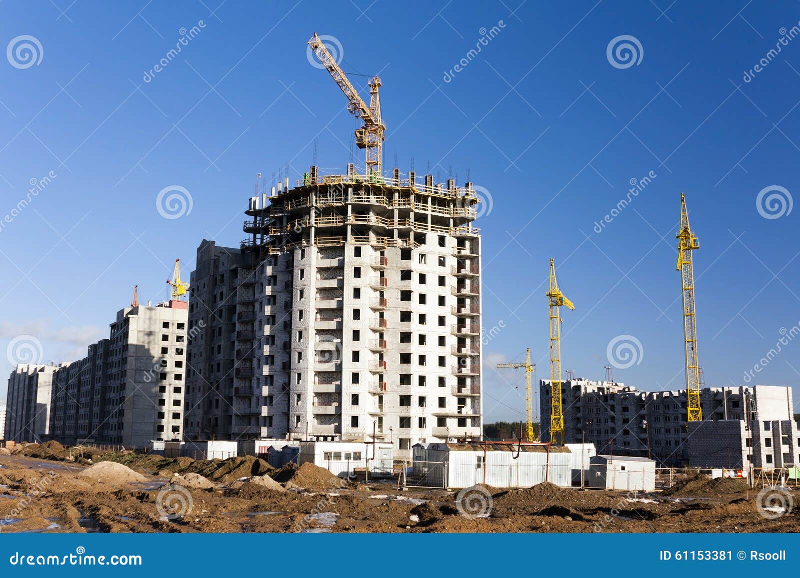 Build high buildings stock image. Image of crane, construction - 61153381