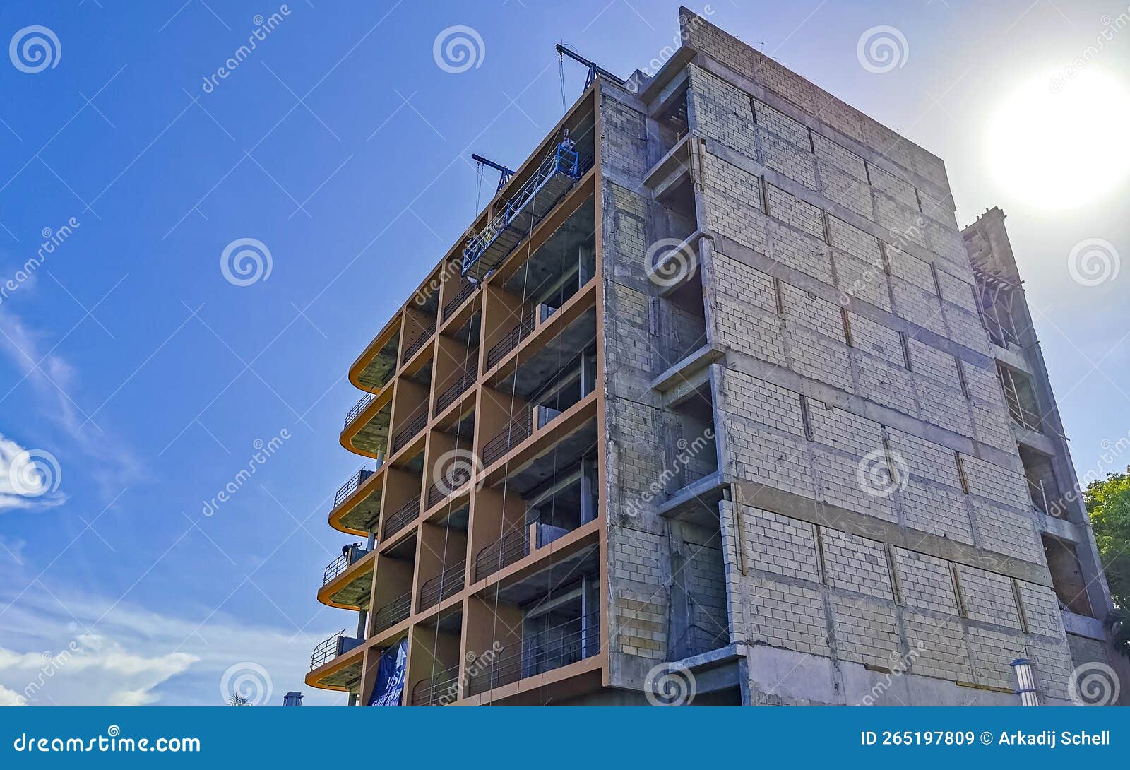 Build a Hotel Complex Construction Sites Playa Del Carmen Mexico Stock ...