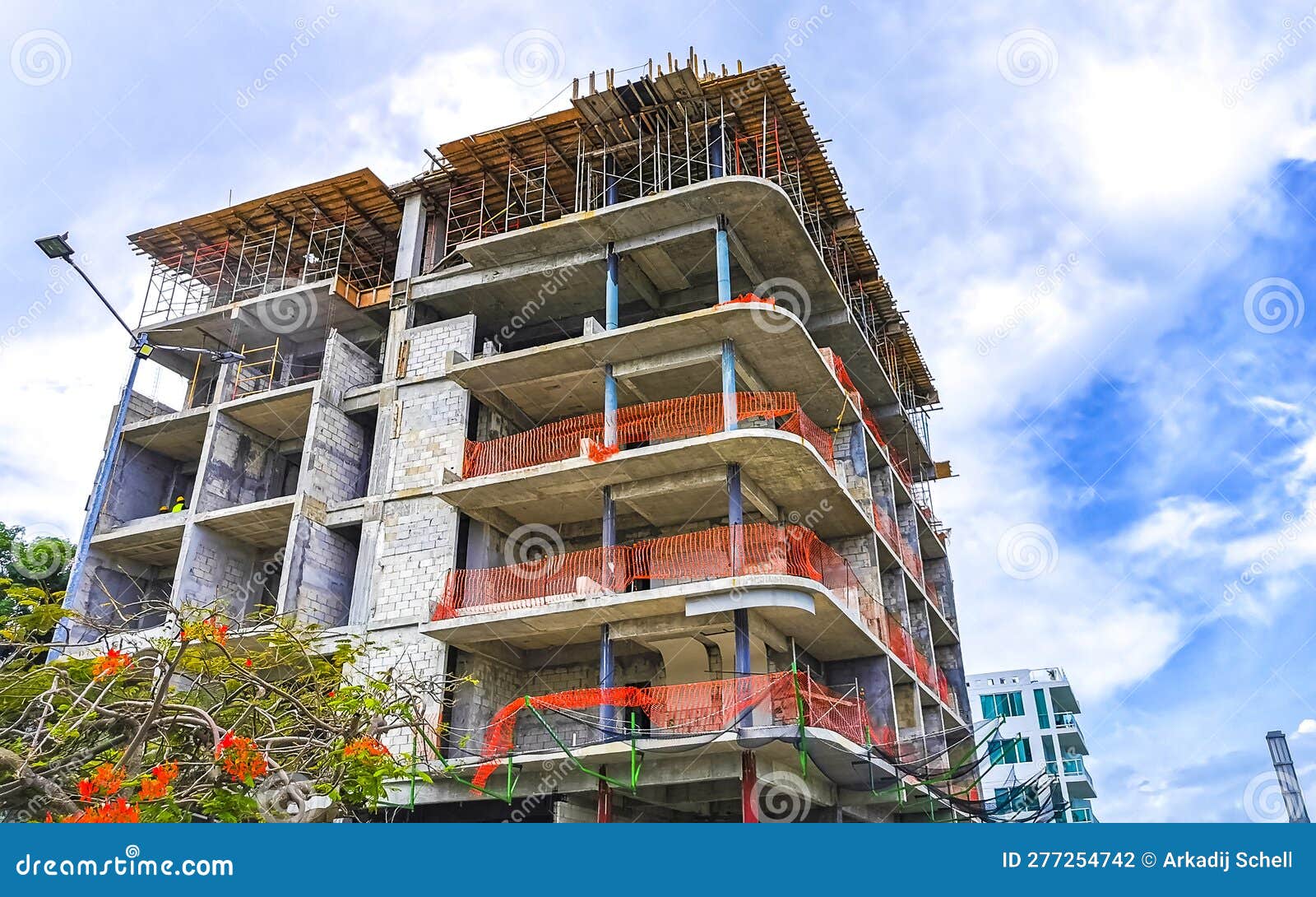 Build a Hotel Complex Construction Sites Playa Del Carmen Mexico Stock ...