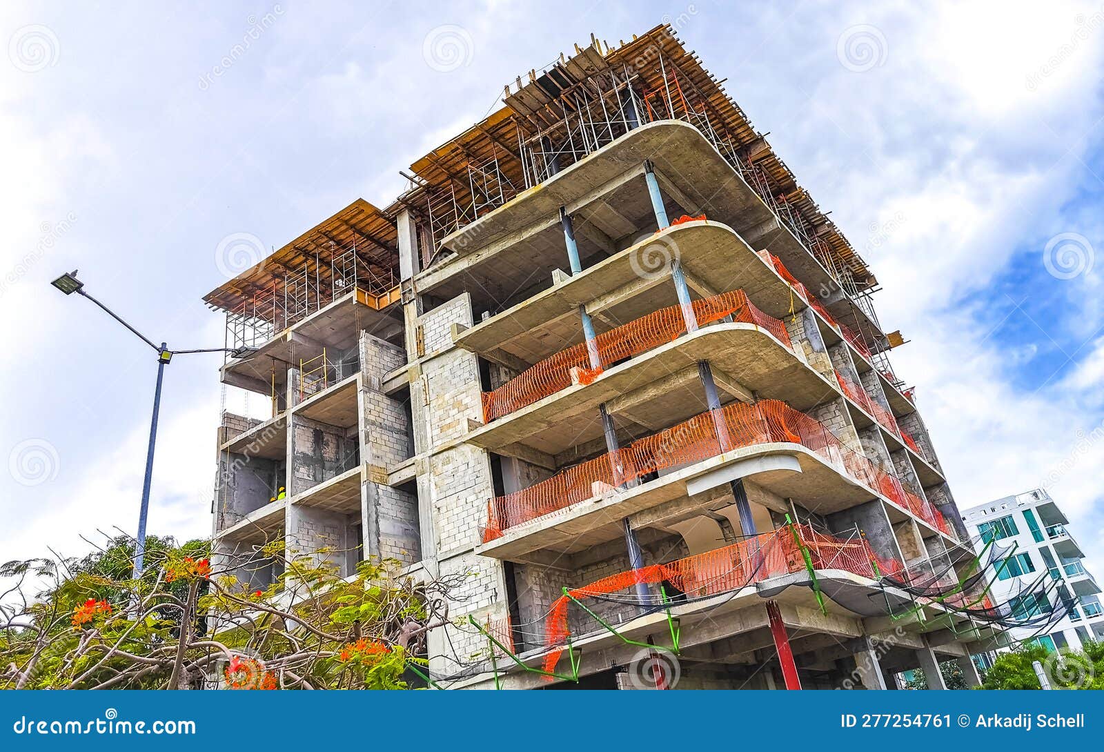 Build a Hotel Complex Construction Sites Playa Del Carmen Mexico Stock ...