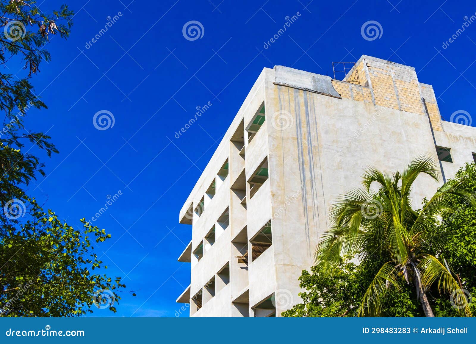 Build a Hotel Complex Construction Sites Playa Del Carmen Mexico Stock ...