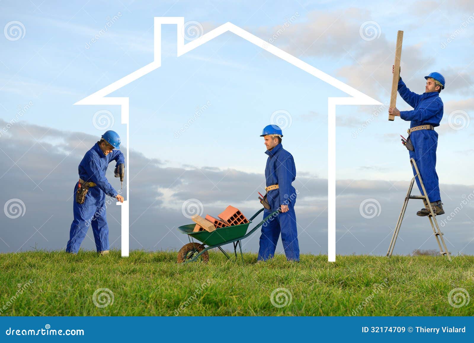 Build house two stock image. Image of construction, build - 32174709