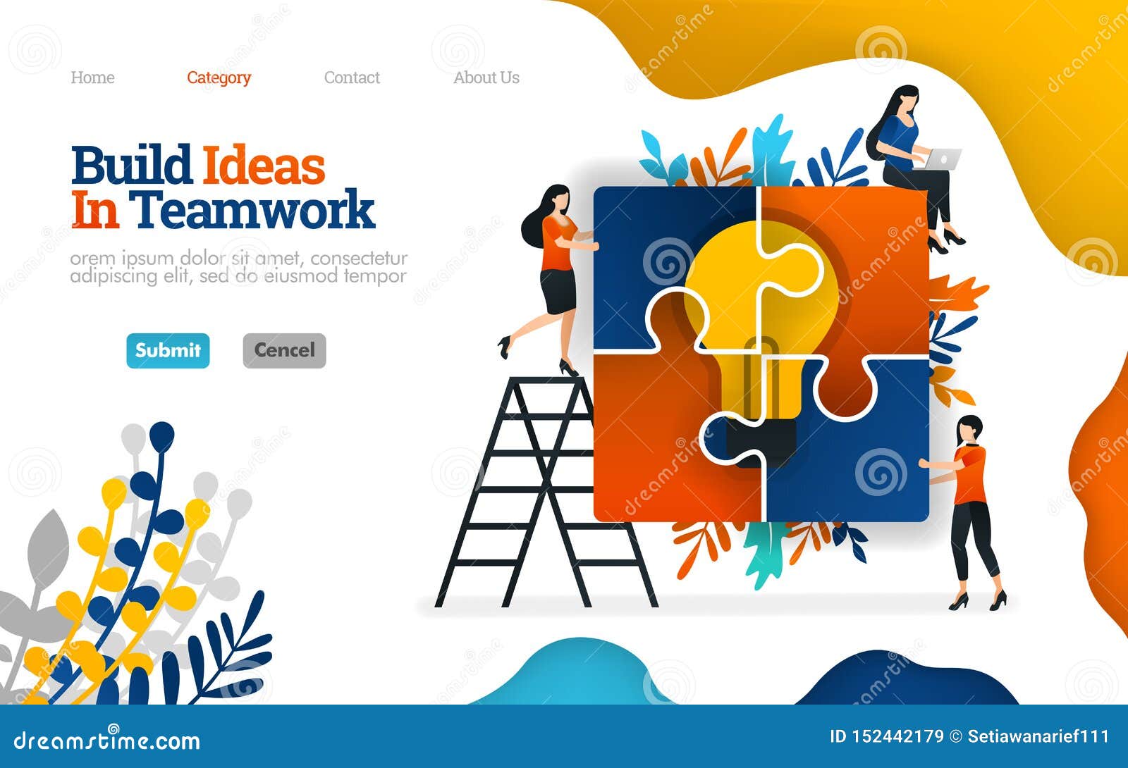 Build Ideas in Team Work, Assembling Puzzles for Inspiration, Teamwork ...