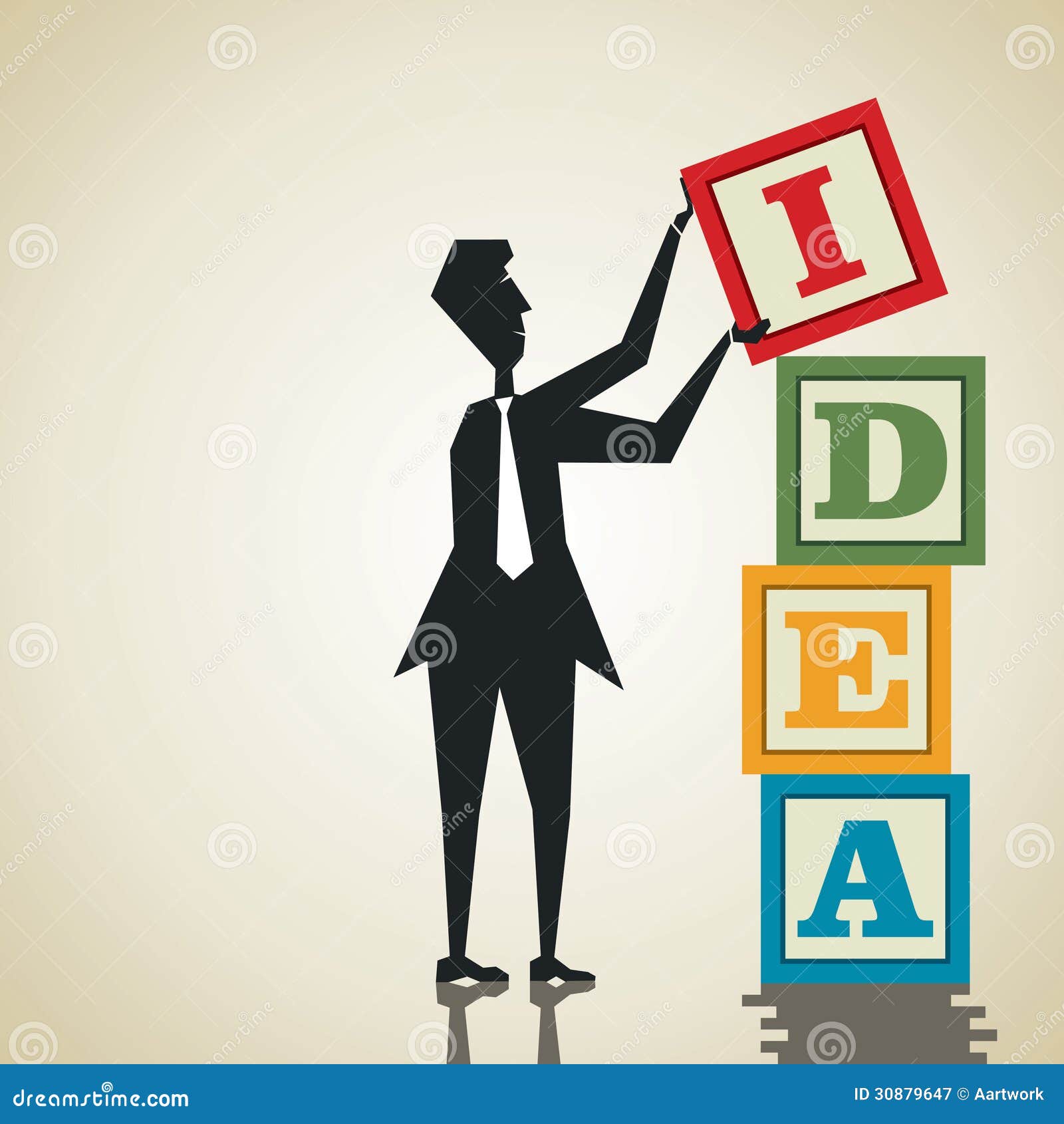 Build new idea stock vector. Illustration of character - 30879647