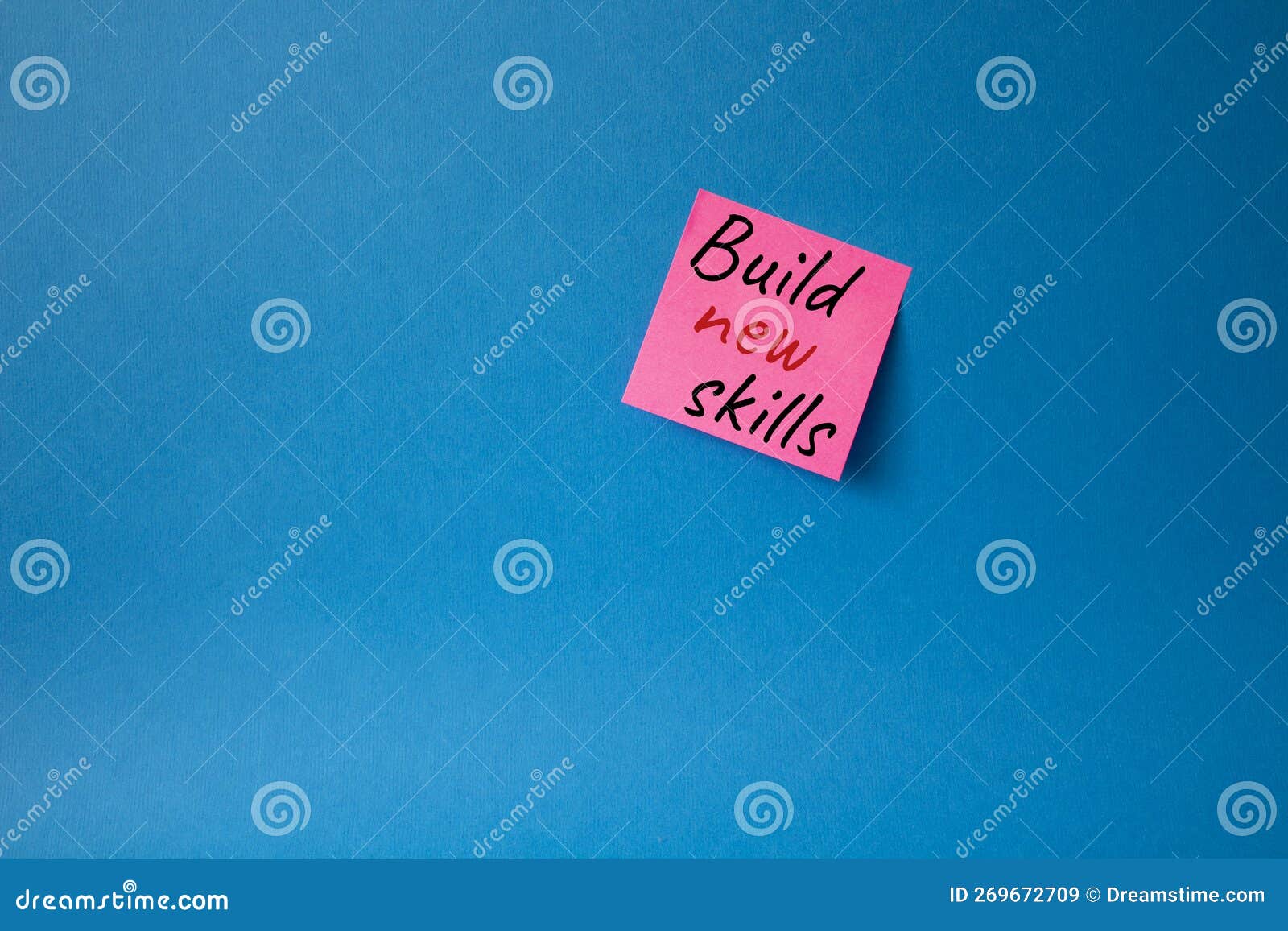 Build New Skills Symbol Concept Word Build New Skills On Pink Steaky