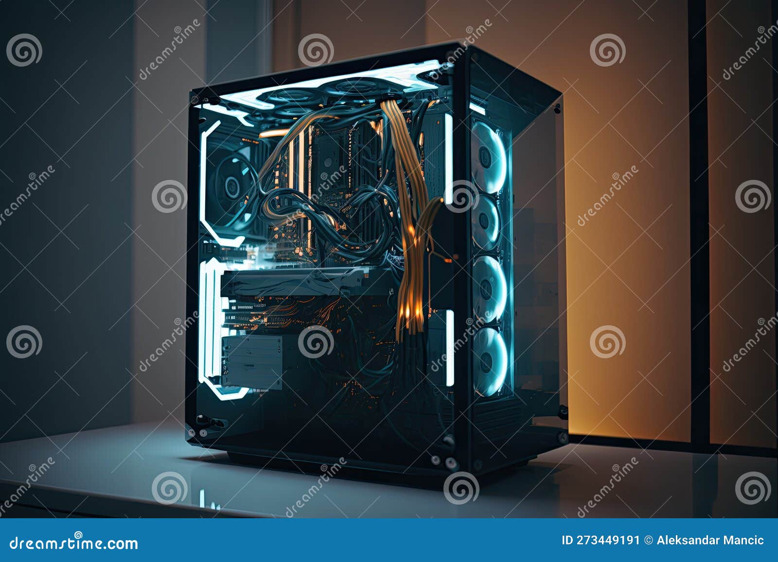 Modern computer build stock illustration. Illustration of build - 273449191
