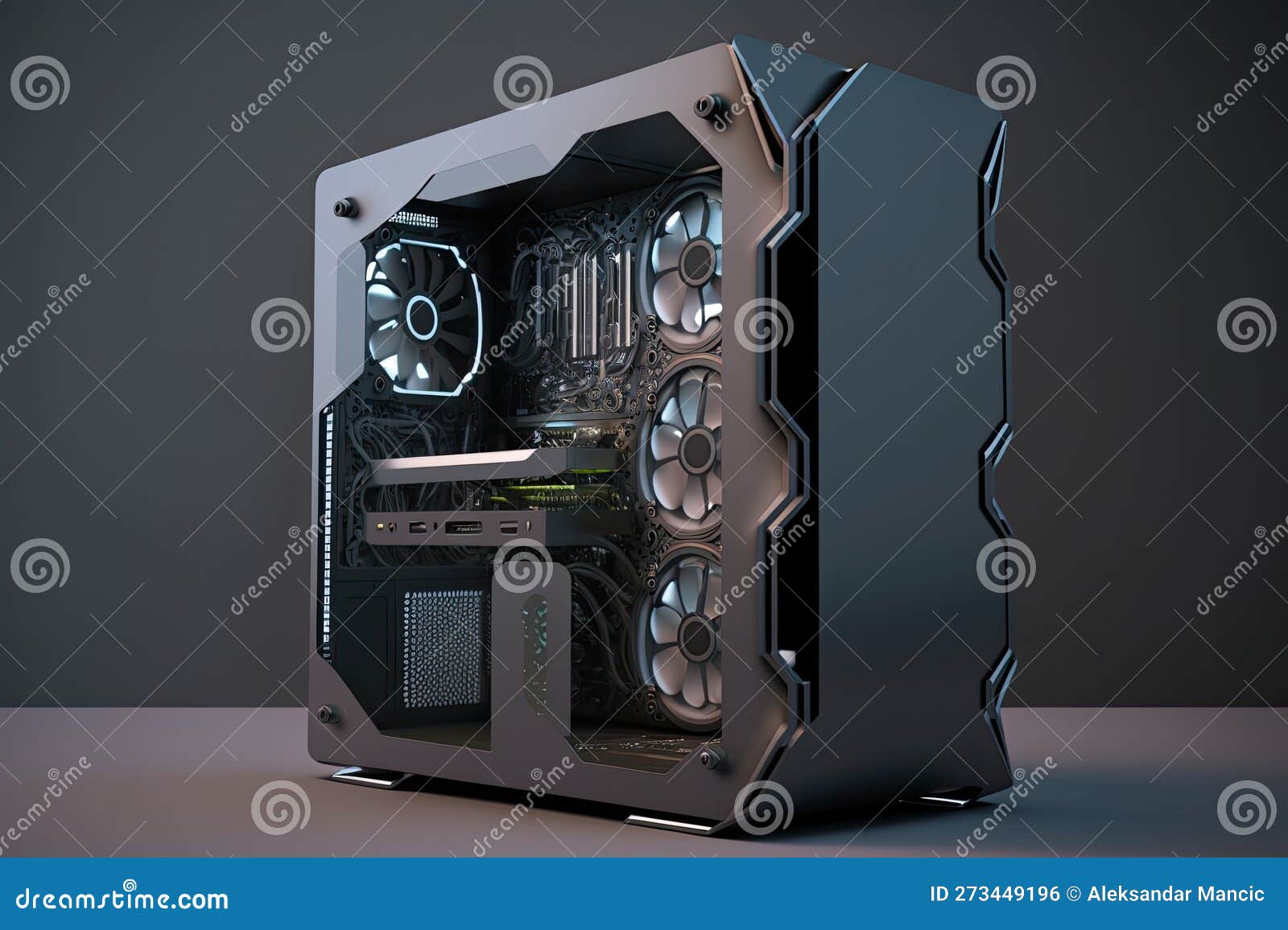 Modern computer build stock illustration. Illustration of motherboard ...