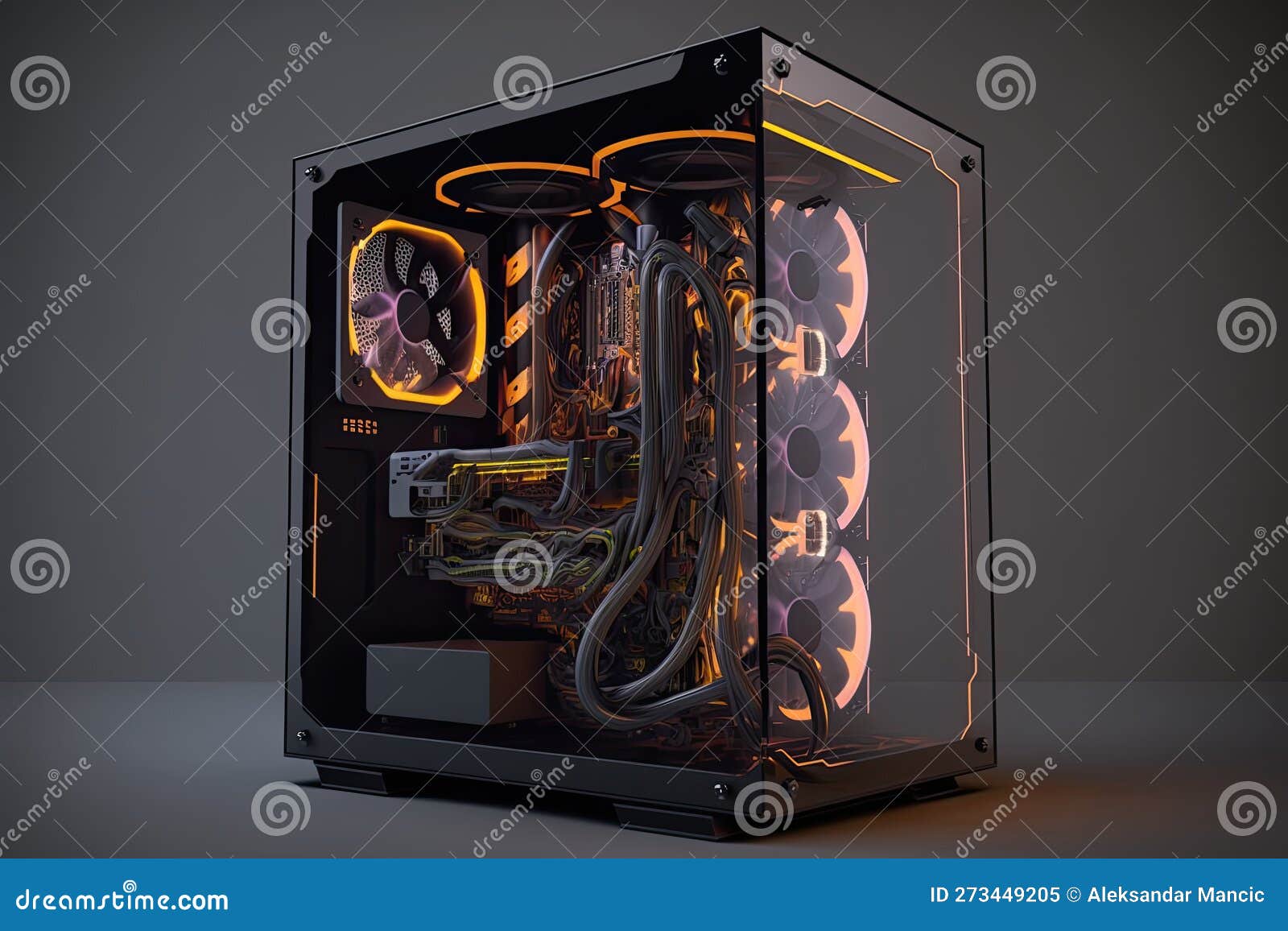 Modern computer build stock illustration. Illustration of equipment ...