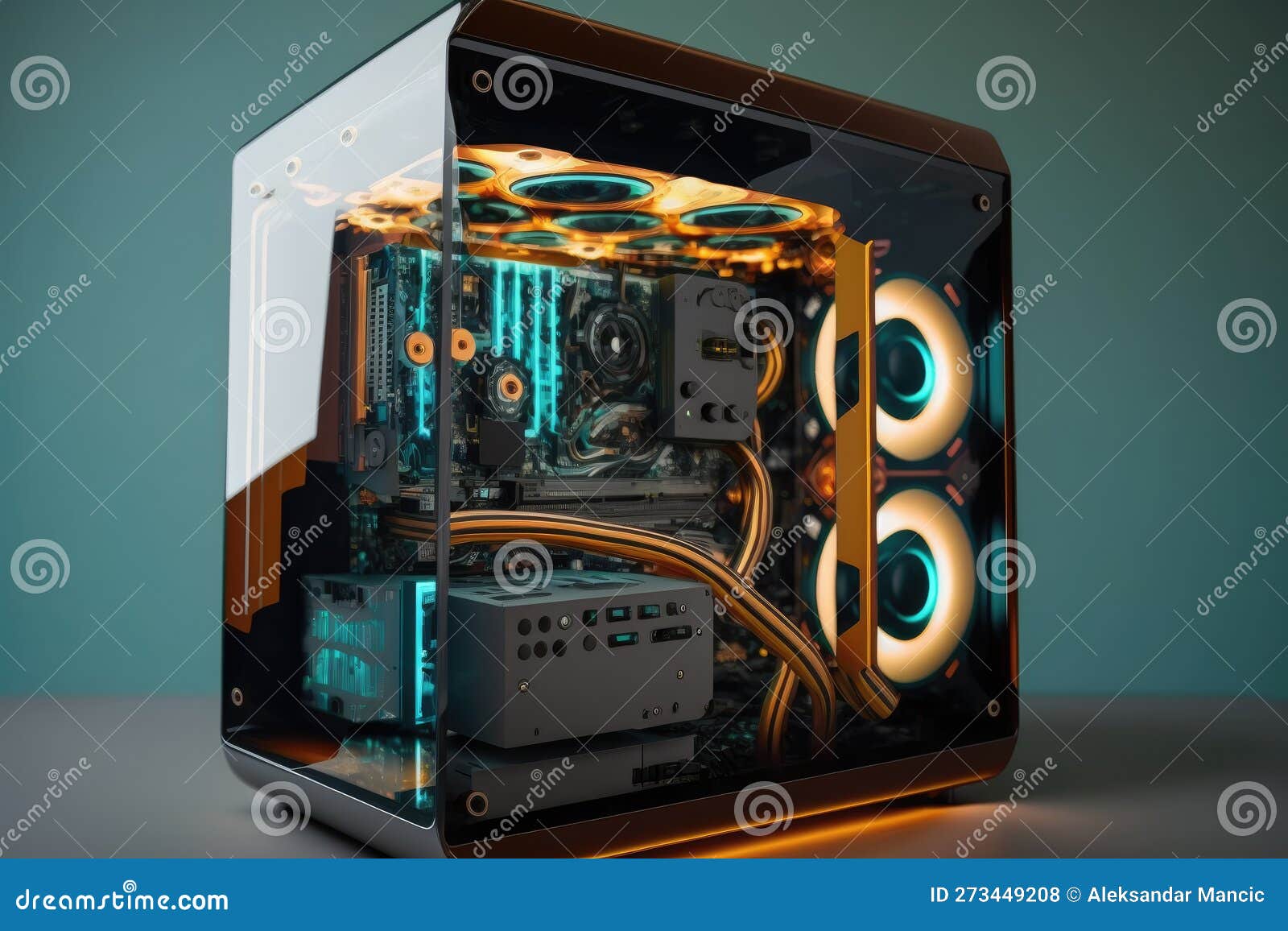 Modern computer build stock illustration. Illustration of electronic ...