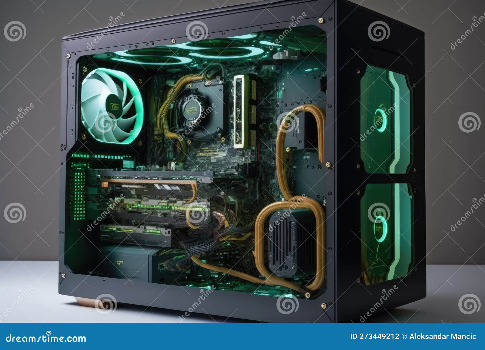 Modern computer build stock illustration. Illustration of gamer - 273449212