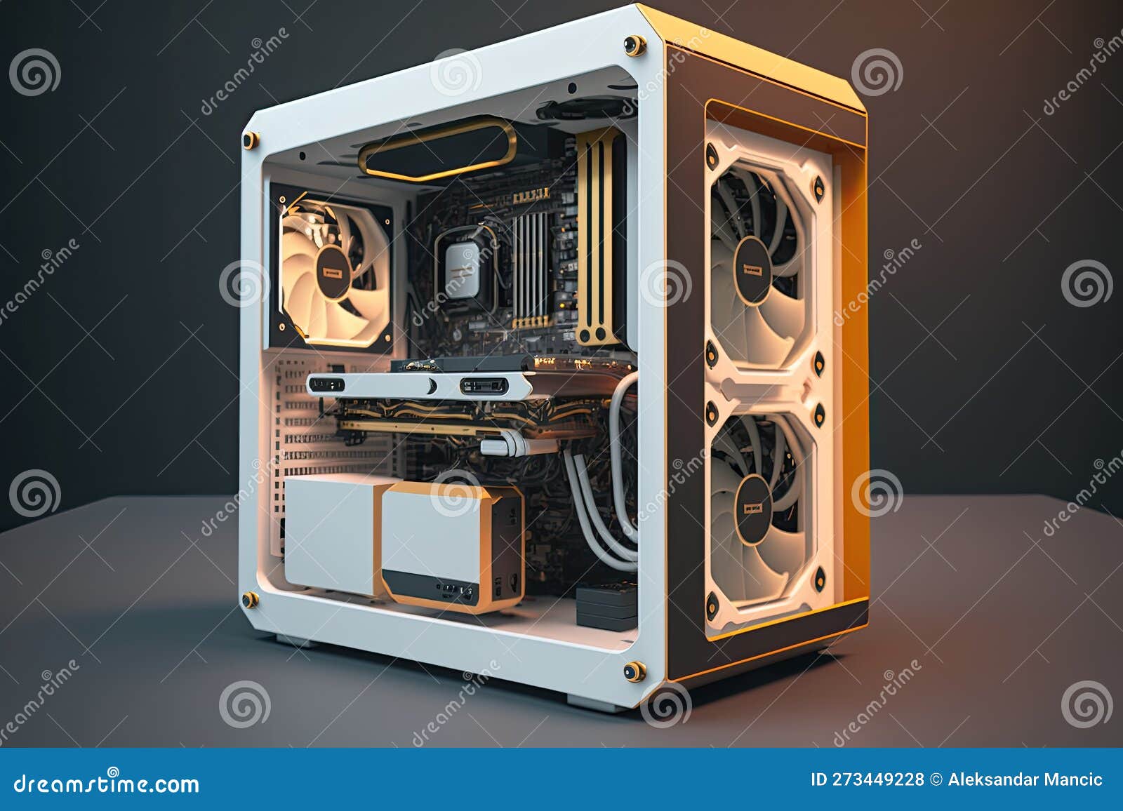 Modern computer build stock illustration. Illustration of motherboard ...