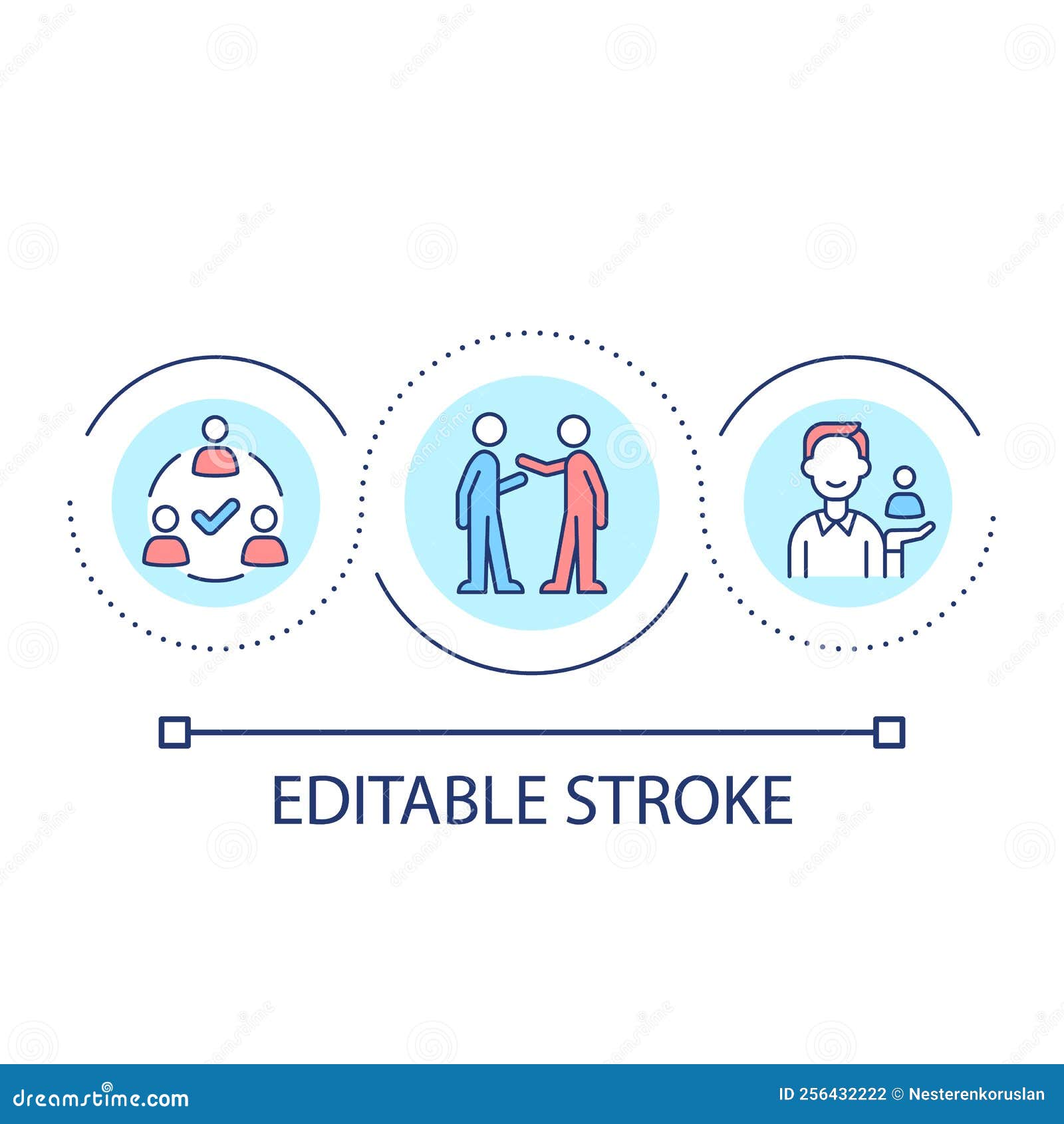 Build Relationship in Community Loop Concept Icon Stock Vector ...