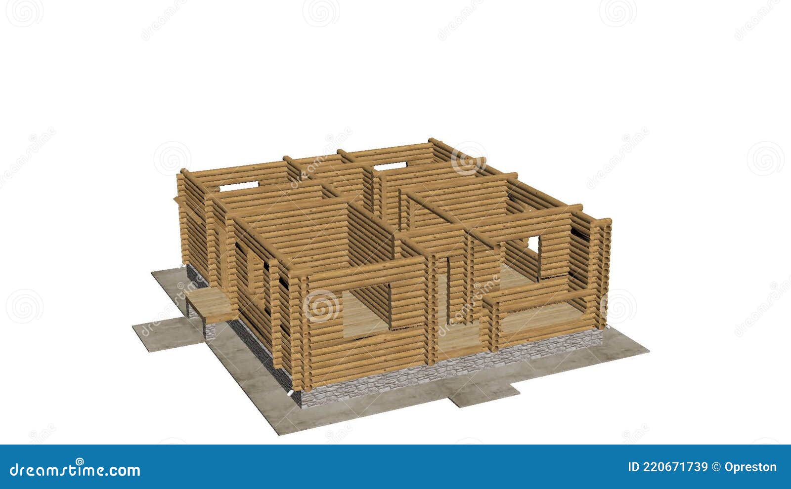 Build Structure. Time-lapse 3d Animation Showing a Process of Building ...