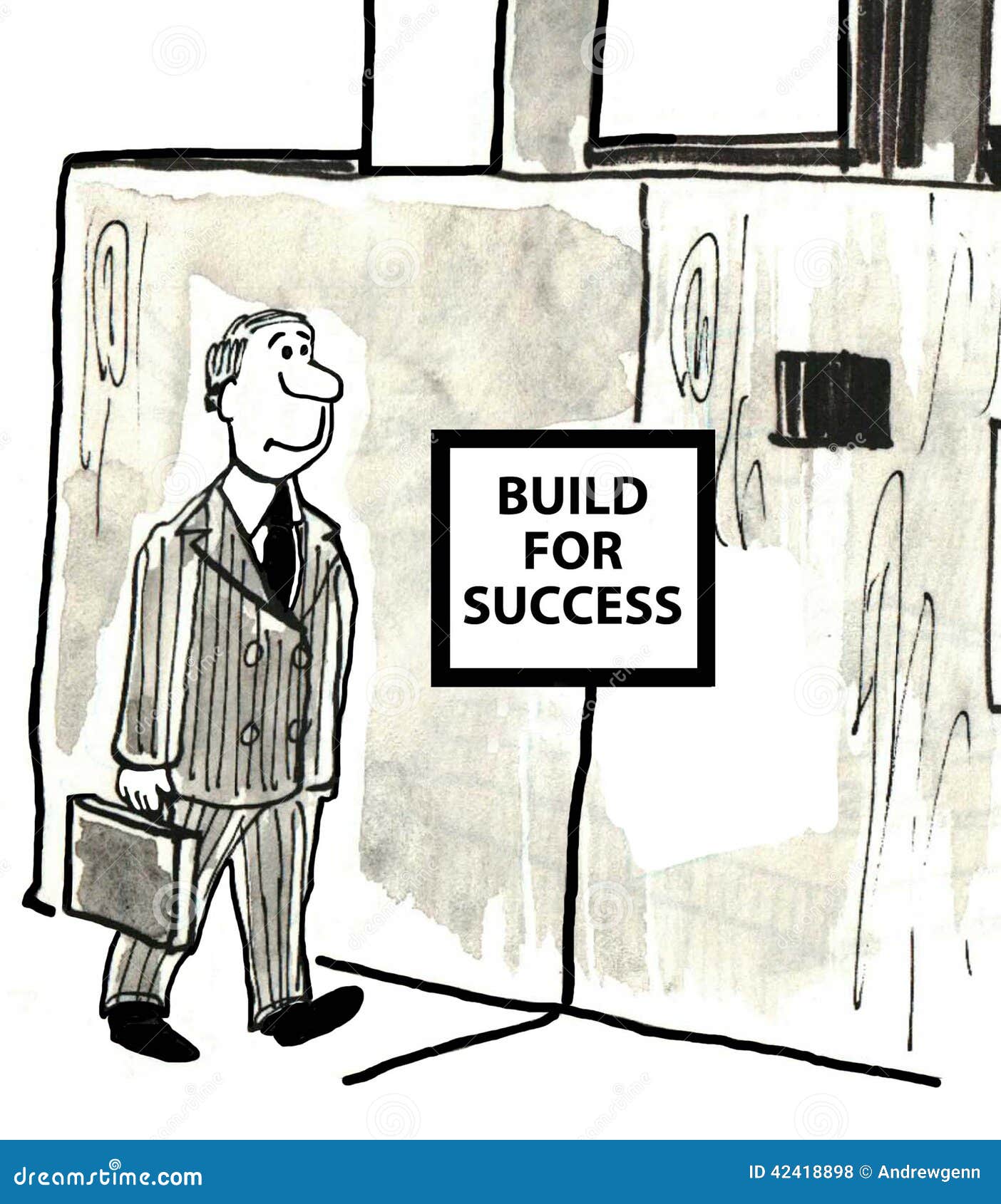 Build for Success stock illustration. Illustration of cartoon - 42418898
