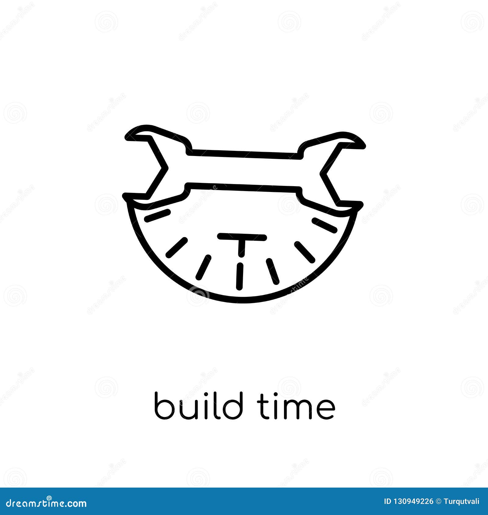 Build Time Icon. Trendy Modern Flat Linear Vector Build Time Icon on ...