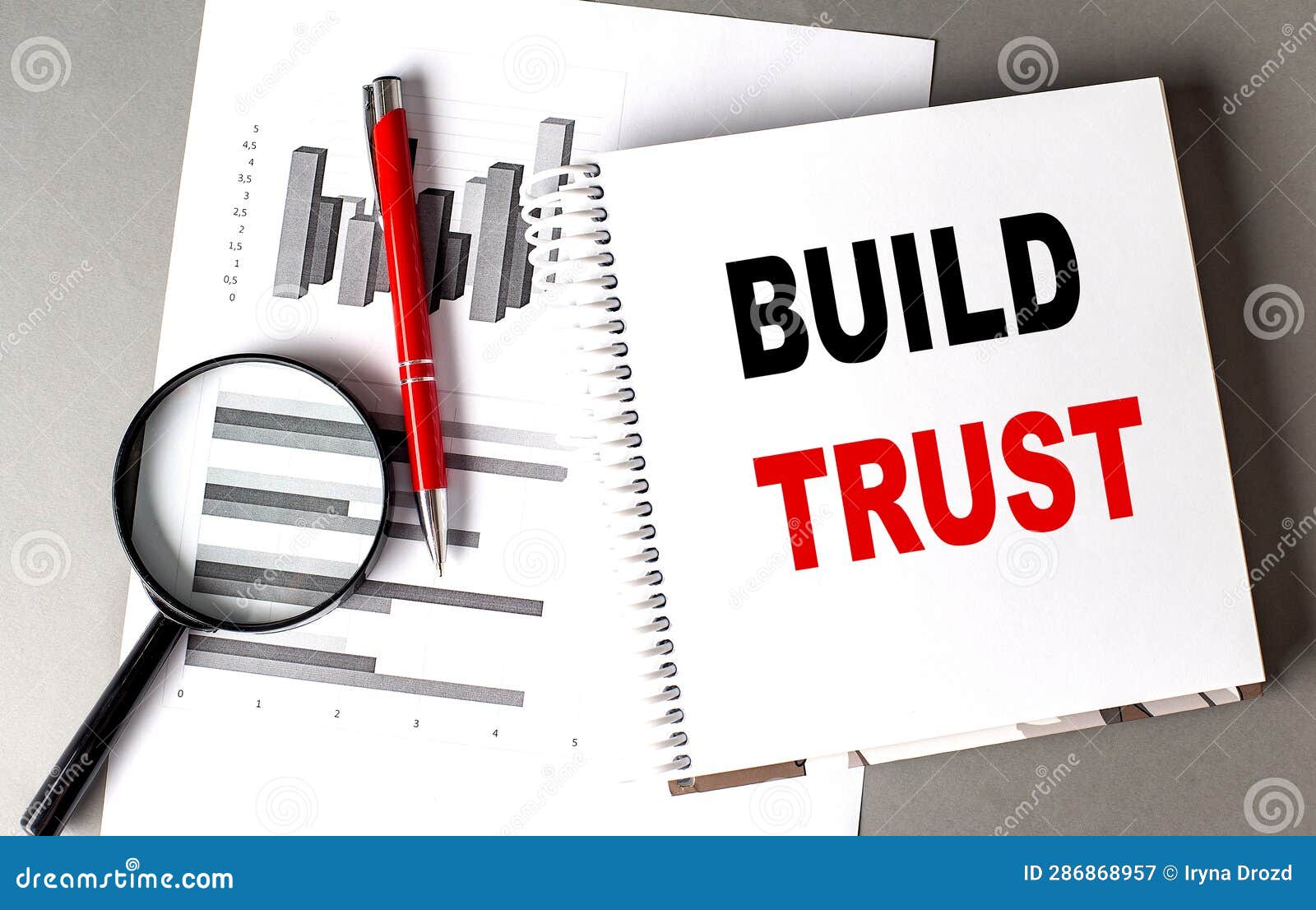 BUILD TRUST Text Written on Notebook with Chart Stock Image - Image of ...
