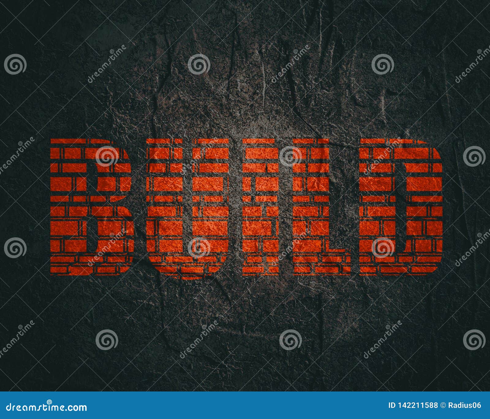 Build word typography stock illustration. Illustration of letter ...