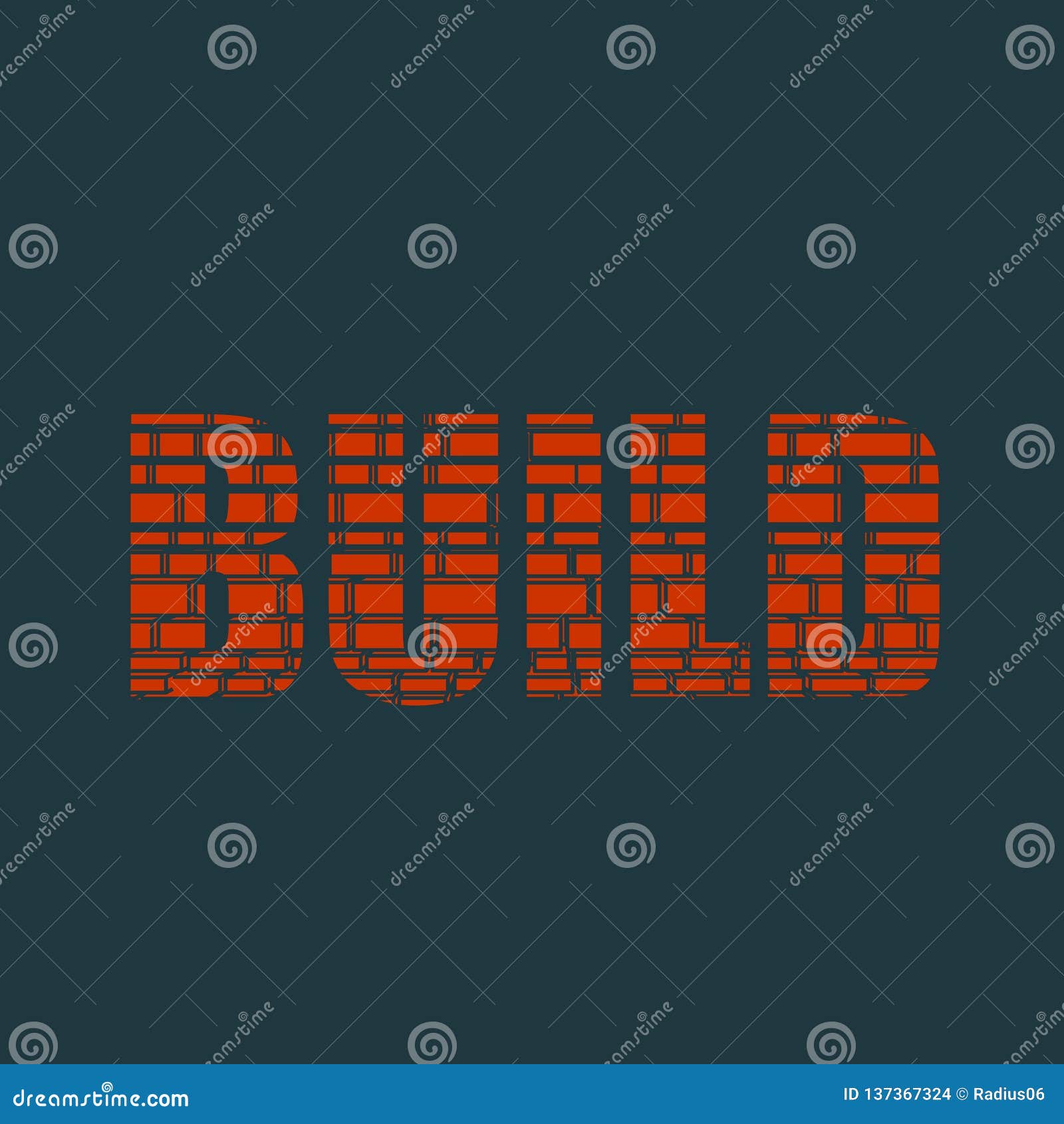 Build word typography stock vector. Illustration of background - 137367324