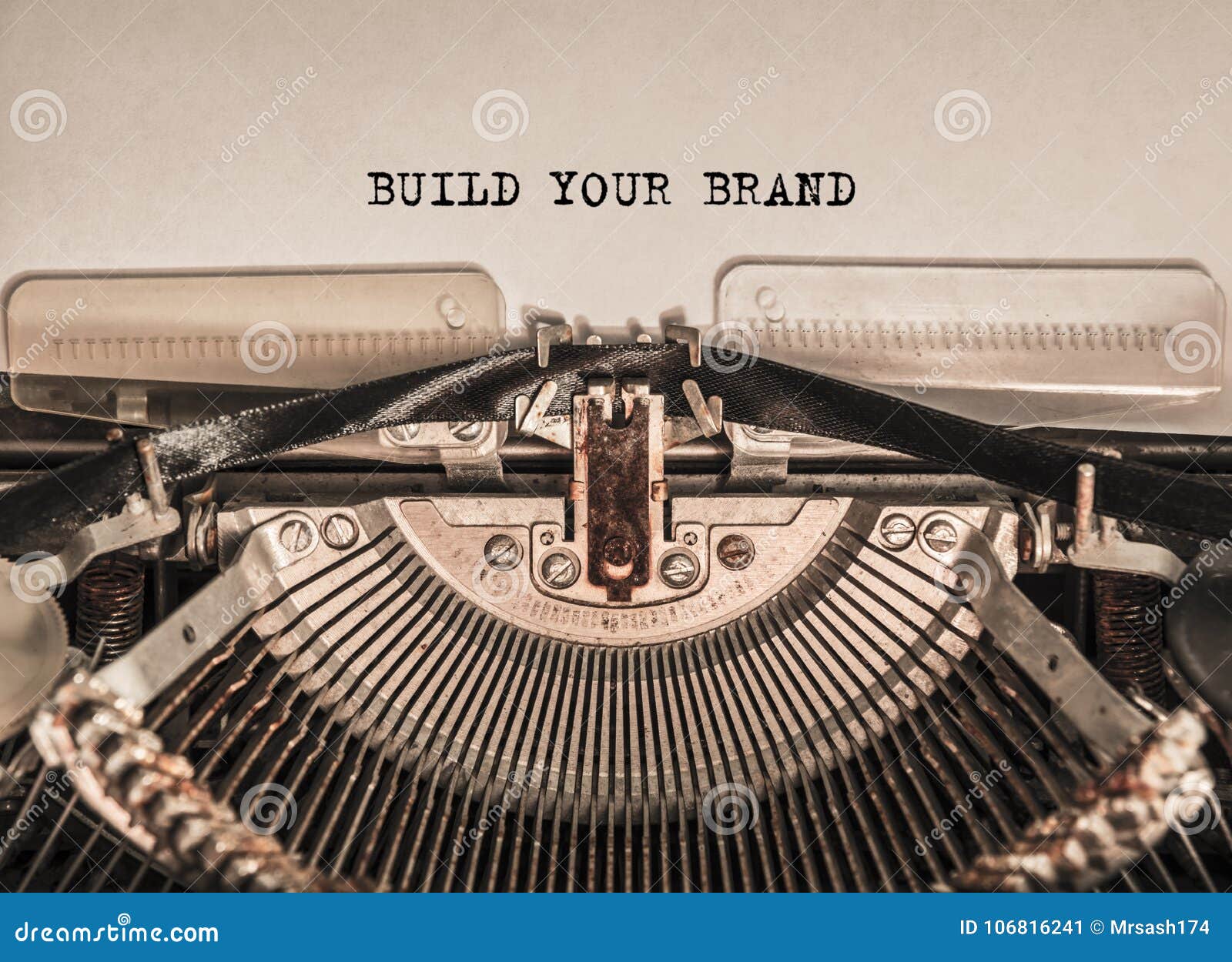 BUILD YOUR BRAND Message Written Under Torn Paper. Branding Rebranding ...