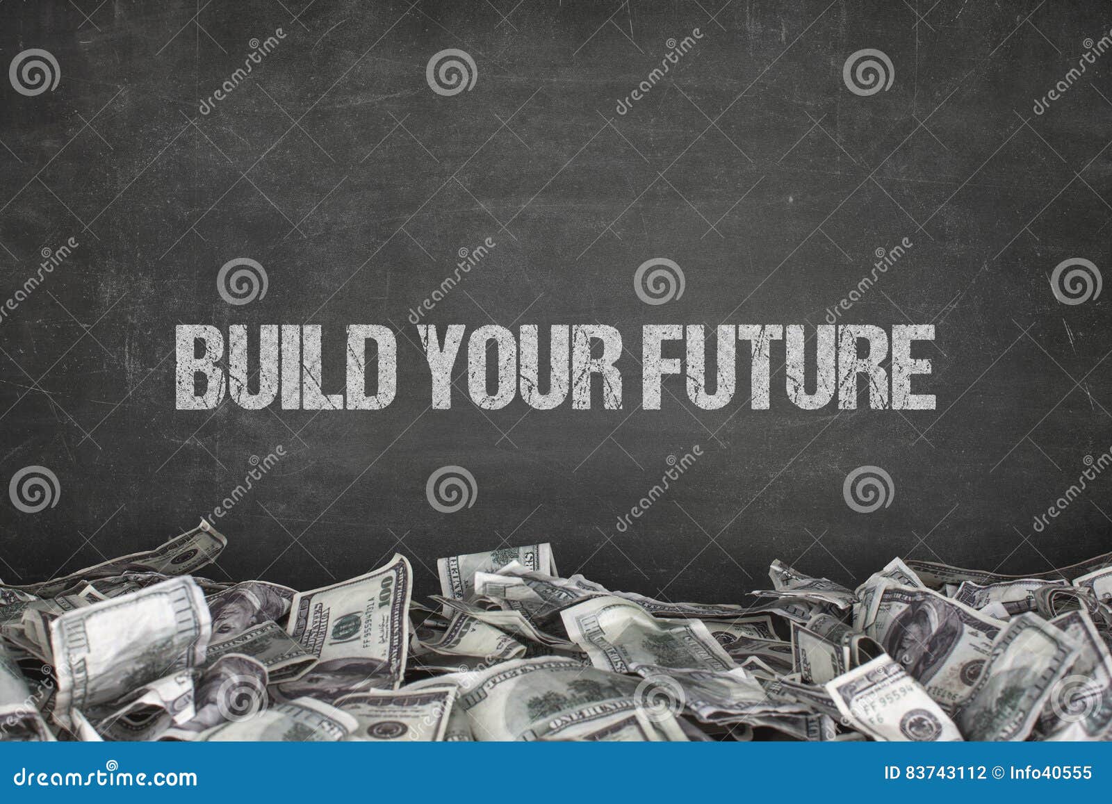 Build Your Future Text on Black Background Stock Photo - Image of ...