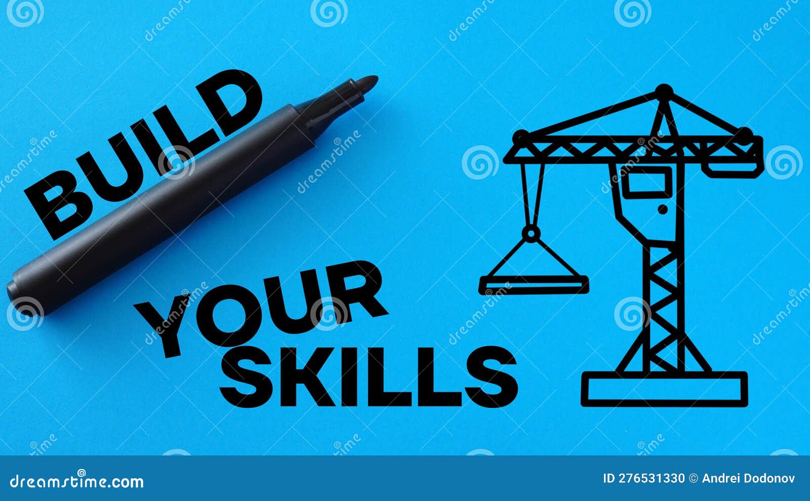 Build Your Skills is Shown Using the Text Stock Photo - Image of skill ...