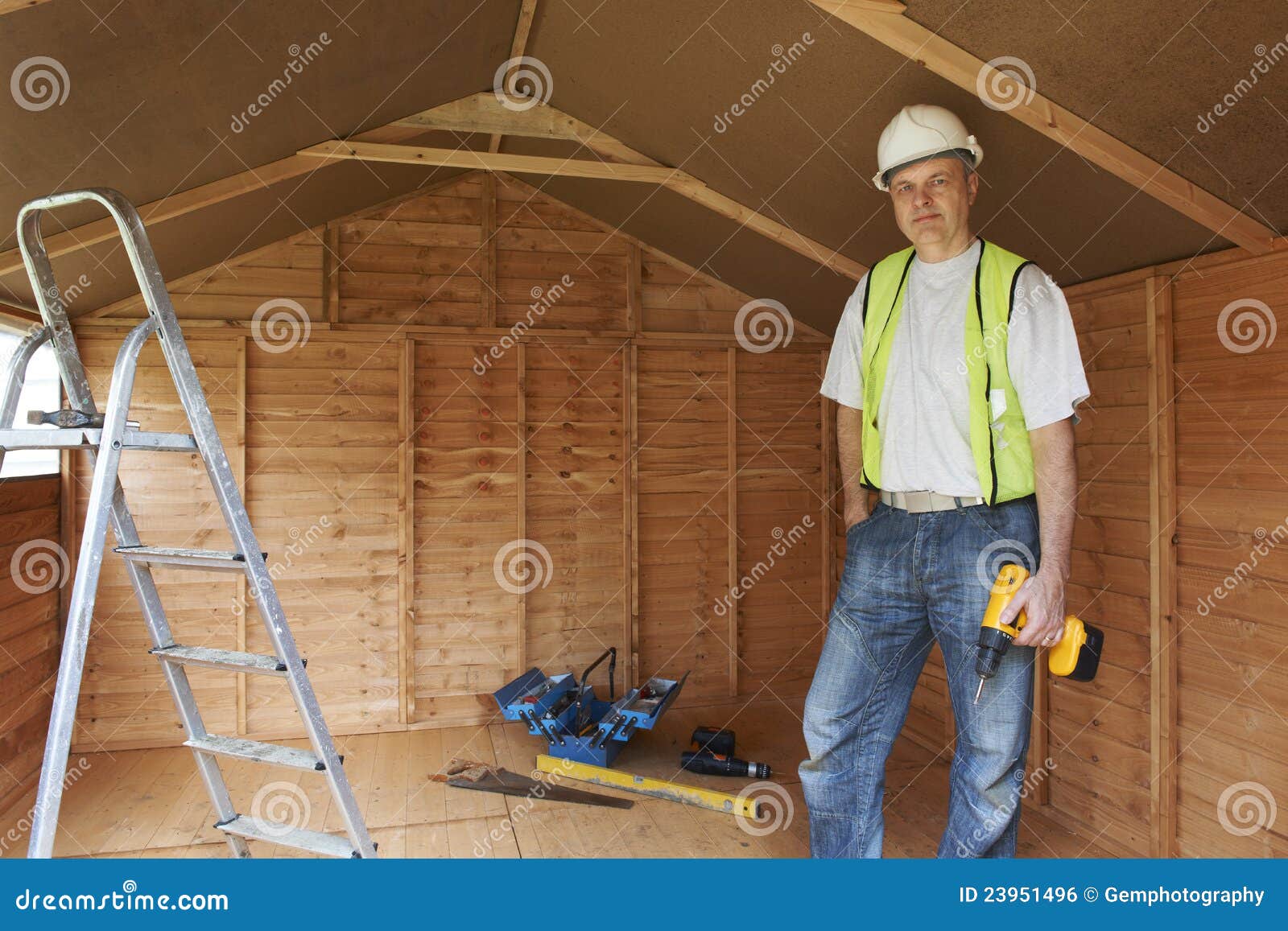 Builder stock photo. Image of occupation, equipment, copy - 23951496