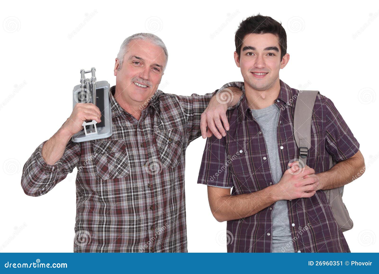 Builder and apprentice stock image. Image of training - 26960351