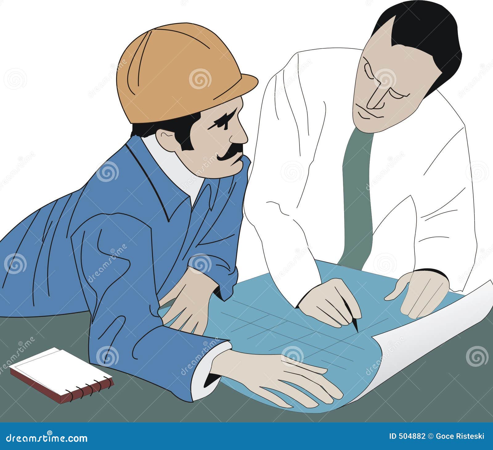 Builder and architect stock illustration. Illustration of cooperation ... Builder and architect stock illustration. Illustration of cooperation ...